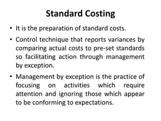Standard costing | PPTX