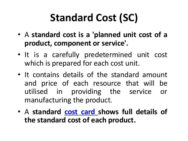Standard costing