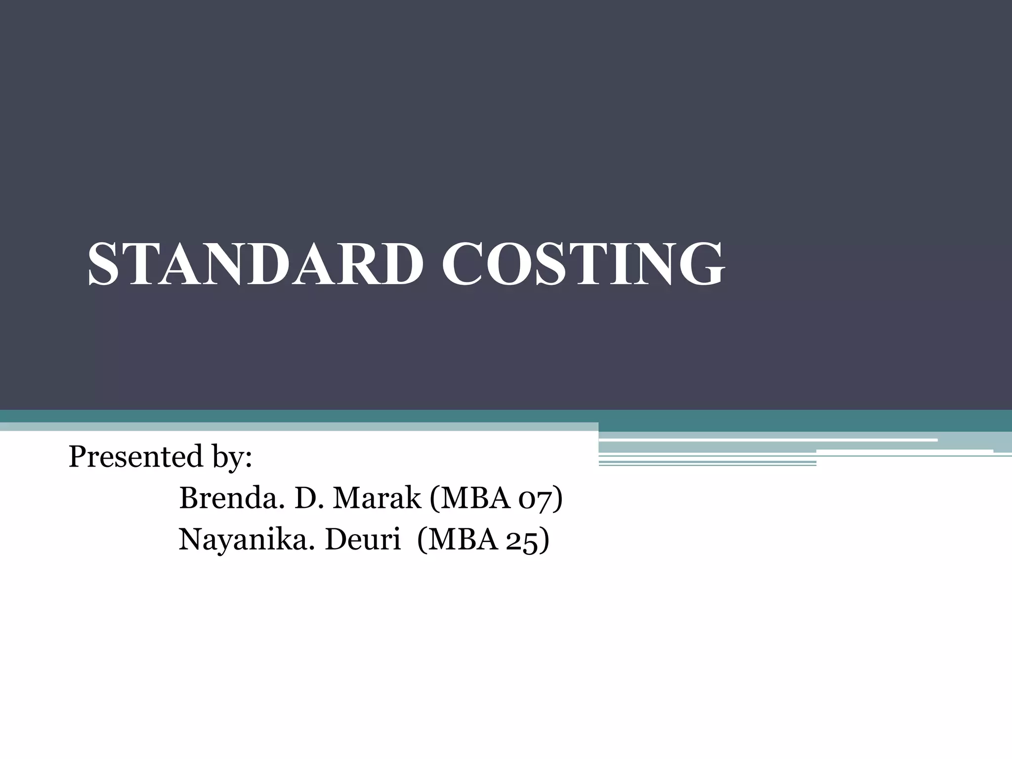 Standard costing | PPTX