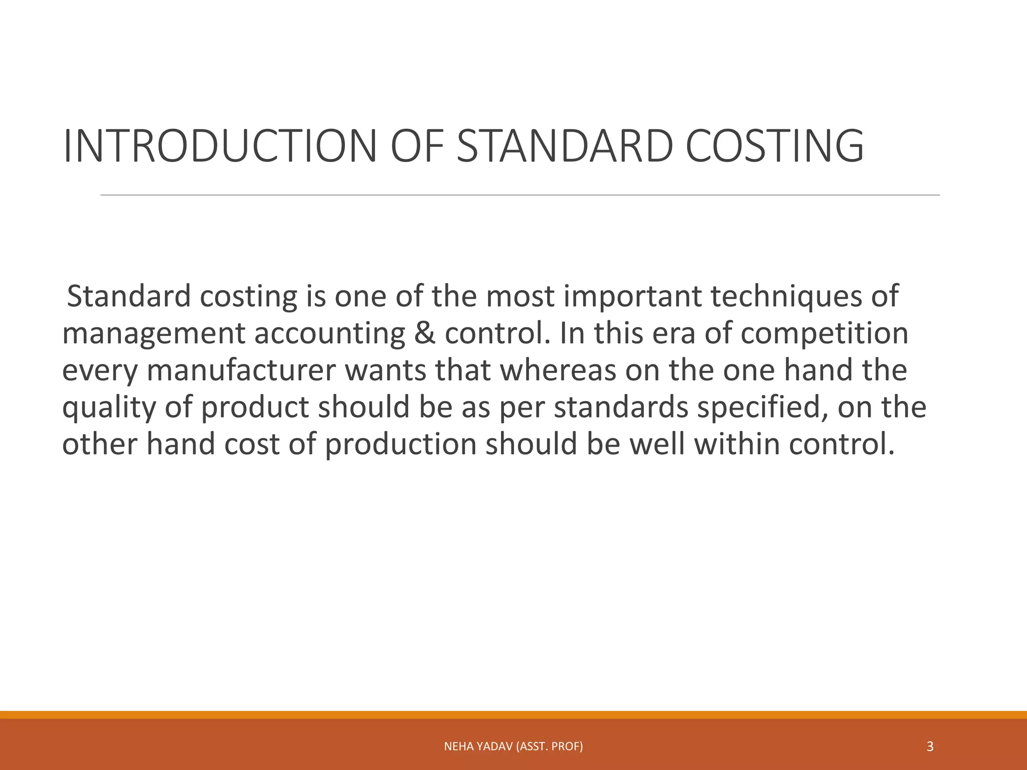 Standard costing | PPTX