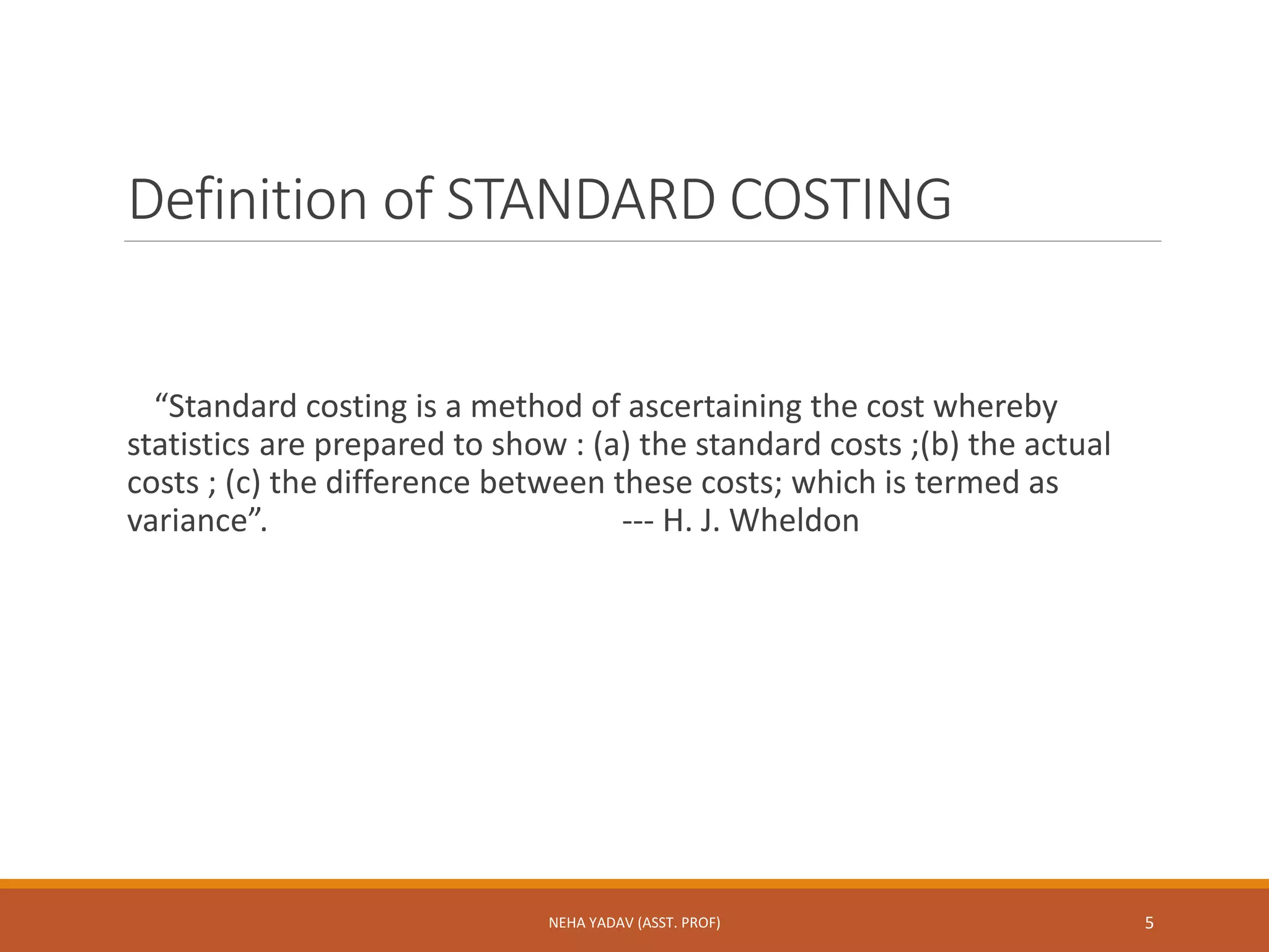 Standard costing | PPTX
