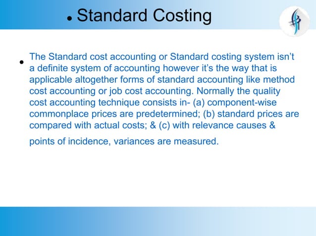 Standard costing | PPTX