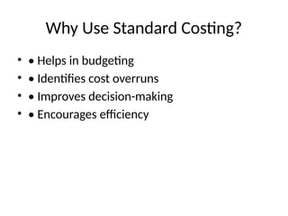 Standard_Costing for management accounting students | PPTX