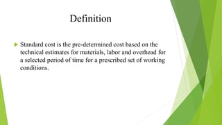 Standard costing - cost analysis | PPT