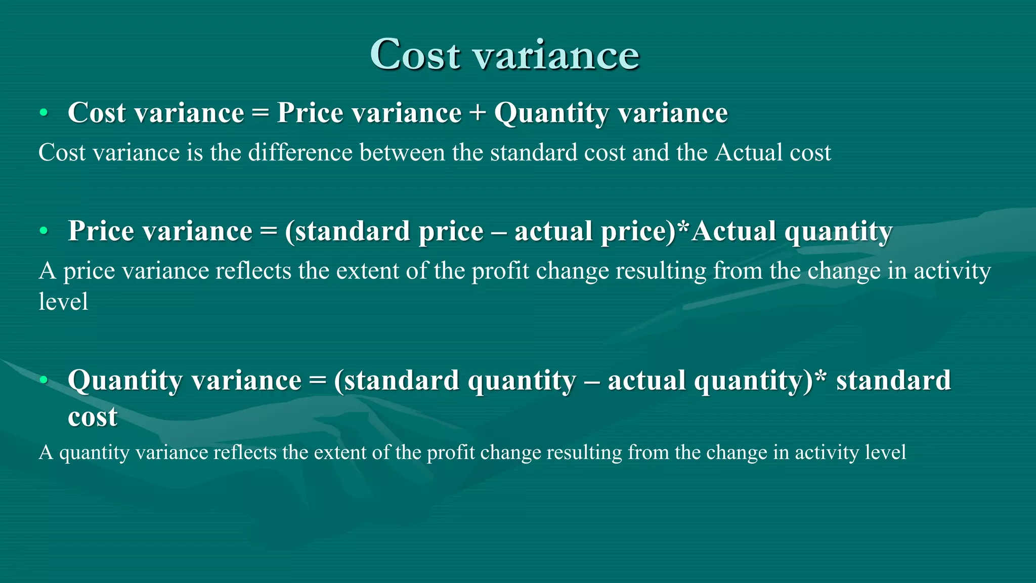 Standard costing and Variance Analysis | PDF