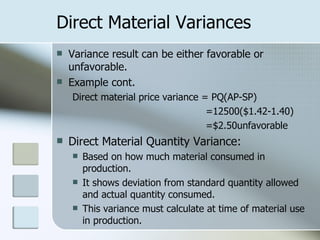 Standard Costing Operational Performance Measures And | PPT