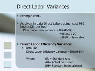Standard Costing Operational Performance Measures And | PPT