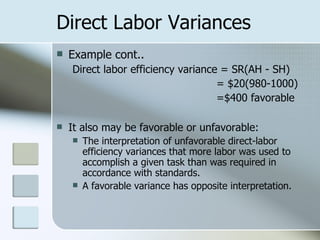 Standard Costing Operational Performance Measures And | PPT