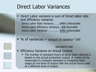 Standard Costing Operational Performance Measures And | PPT