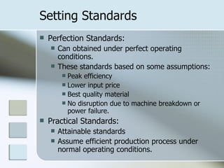 Standard Costing Operational Performance Measures And | PPT