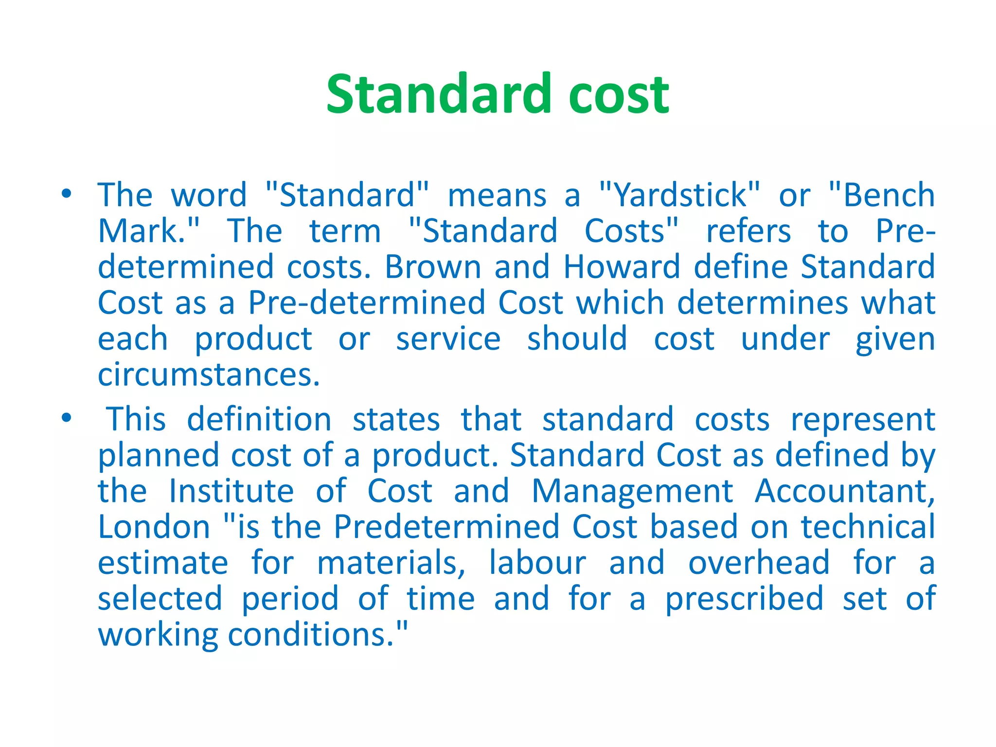 Standard costing PPT | PPTX