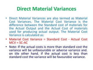 Standard costing PPT | PPTX