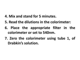 Standard curve of haemoglobin | PPTX