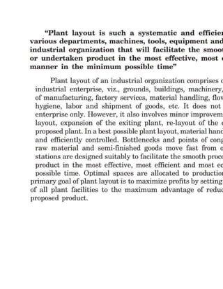 STANDARD DEFINATION OF PLANT LAYOUT AND MERITS OF GOOD PLANT LAYOUT.docx