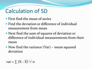 Standard deviation | PPT | Physics | Science