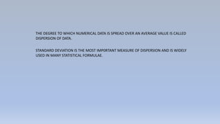 STANDARD DEVIATION (2018) (STATISTICS) | PPT