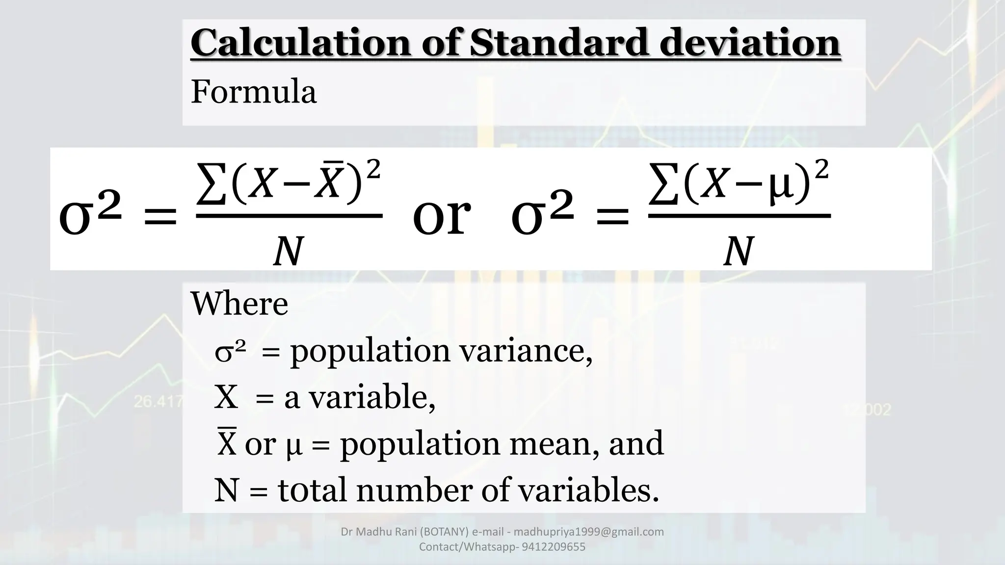 Unit 7 Biostatistics Standard Deviation Pdf
