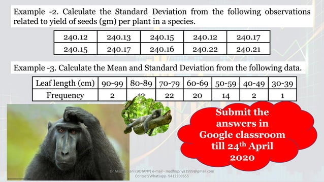 Unit 7 Biostatistics Standard Deviation Pdf