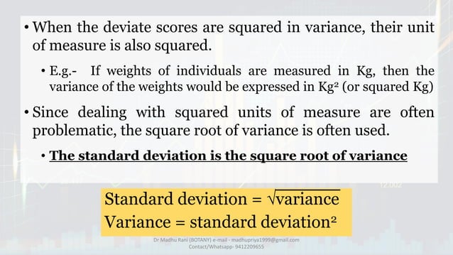 Unit 7 Biostatistics Standard Deviation Pdf