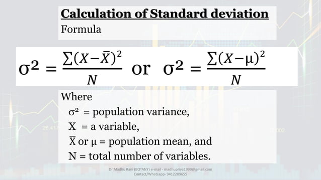 Unit 7 Biostatistics Standard Deviation Pdf