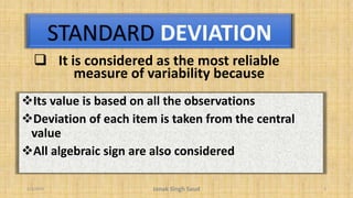 Standard deviation :grouped data/Continuous data | PPSX