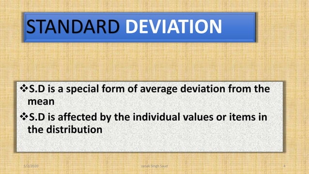 Standard deviation :grouped data/Continuous data | PPSX | Physics | Science