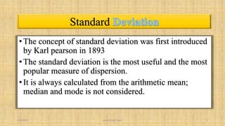 Standard deviation :grouped data/Continuous data | PPSX
