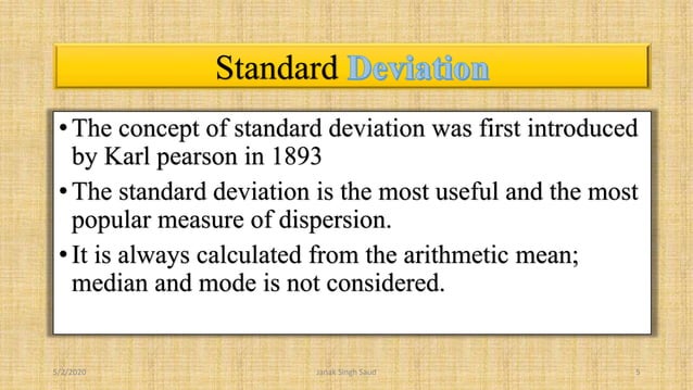 Standard deviation :grouped data/Continuous data | PPSX | Physics | Science