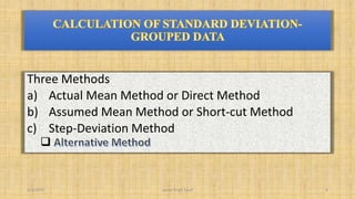 Standard deviation :grouped data/Continuous data | PPSX