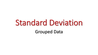 Standard Deviation - output for STATISTICS.ppsx