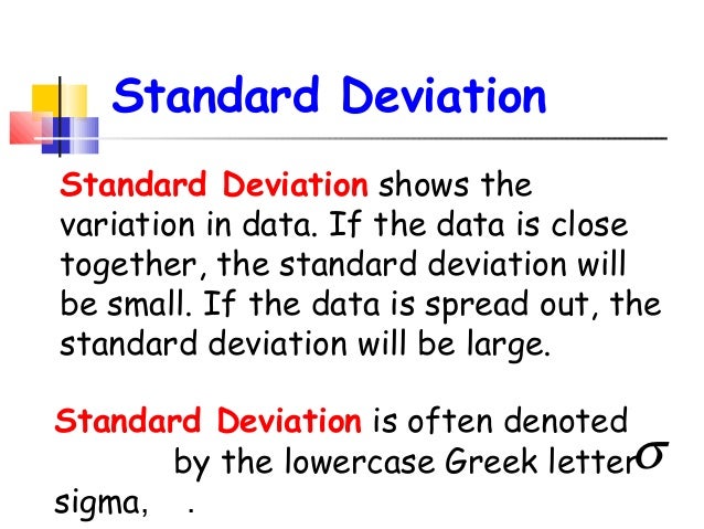 Standard deviation (3)