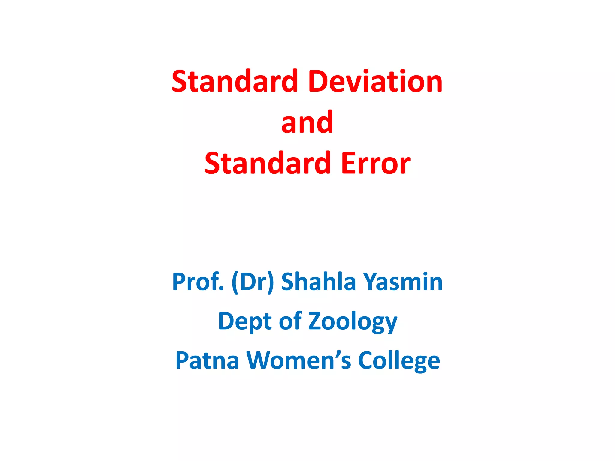Standard deviation and standard error | PDF