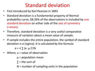 Standard deviation and standard error | PDF