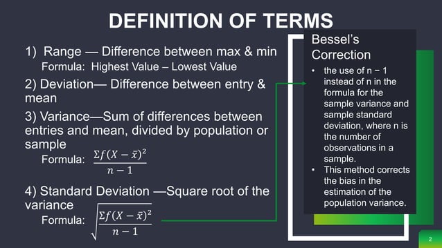 Standard Deviation and Variance | PPTX