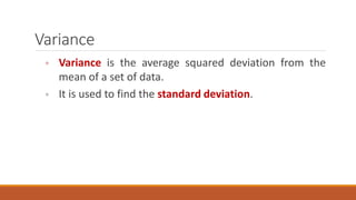 Standard deviation and variation | PPTX