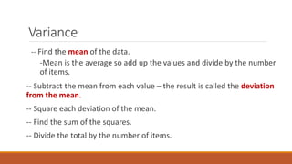 Standard deviation and variation | PPTX