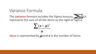 Standard deviation and variation | PPTX