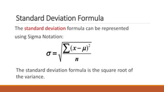 Standard deviation and variation | PPTX