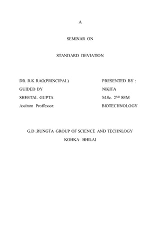 Standard deviation by nikita | DOCX | Business Accounting & Finance ...