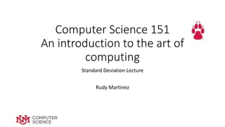 CS 151 Standard deviation lecture | PPT