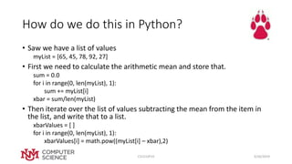 CS 151 Standard deviation lecture | PPT