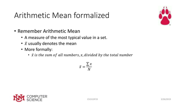 CS 151 Standard deviation lecture | PPT