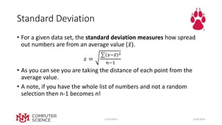 CS 151 Standard deviation lecture | PPT