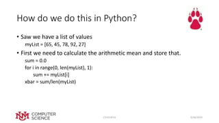 CS 151 Standard deviation lecture | PPT