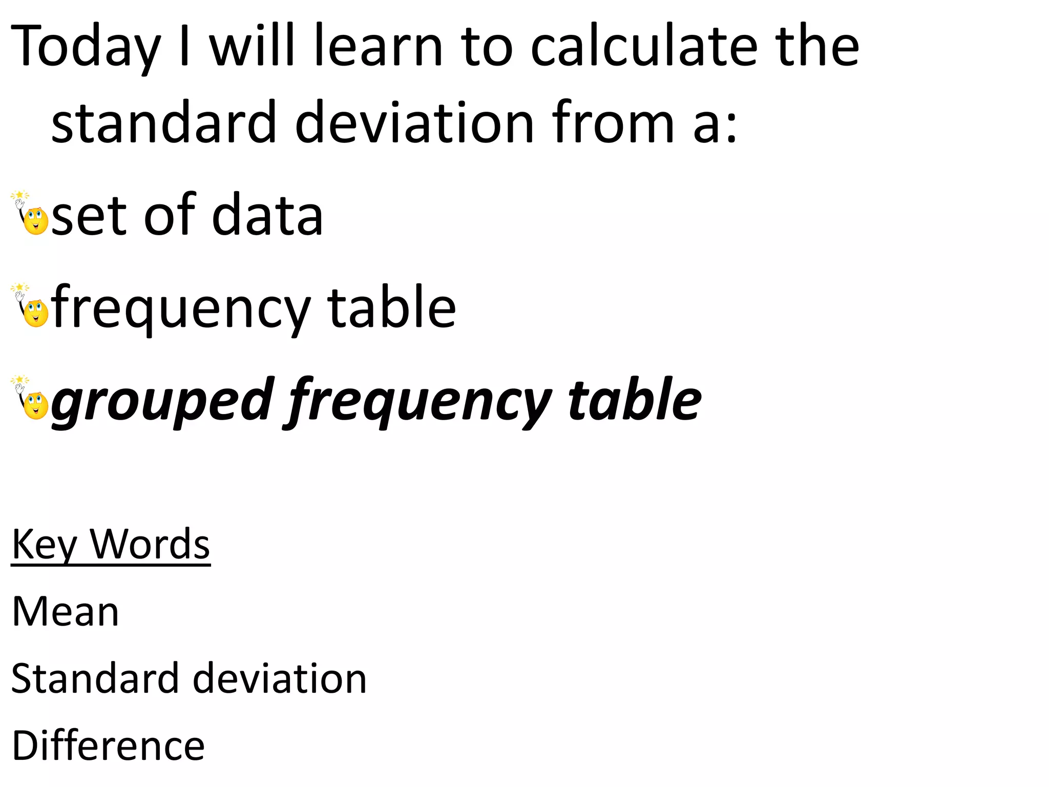 Standard deviation lesson | PPTX
