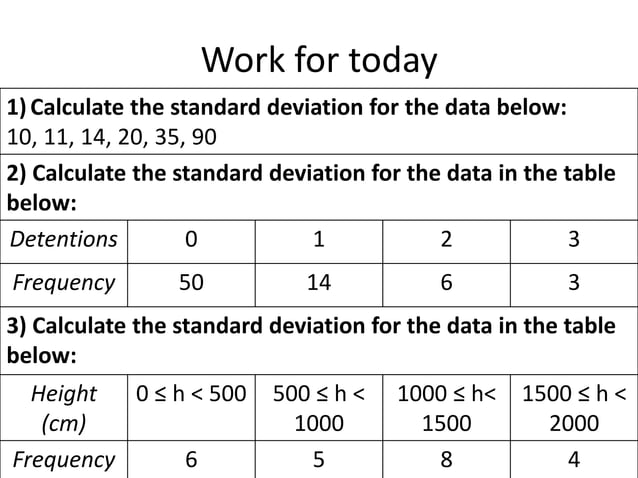 Standard deviation lesson | PPTX