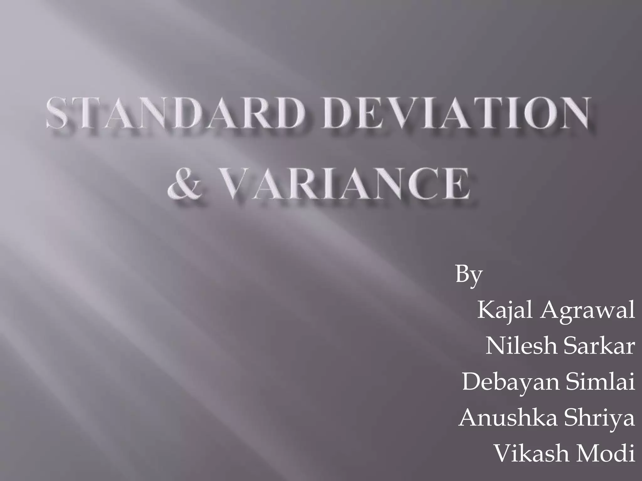 Standard deviation & variance | PPT