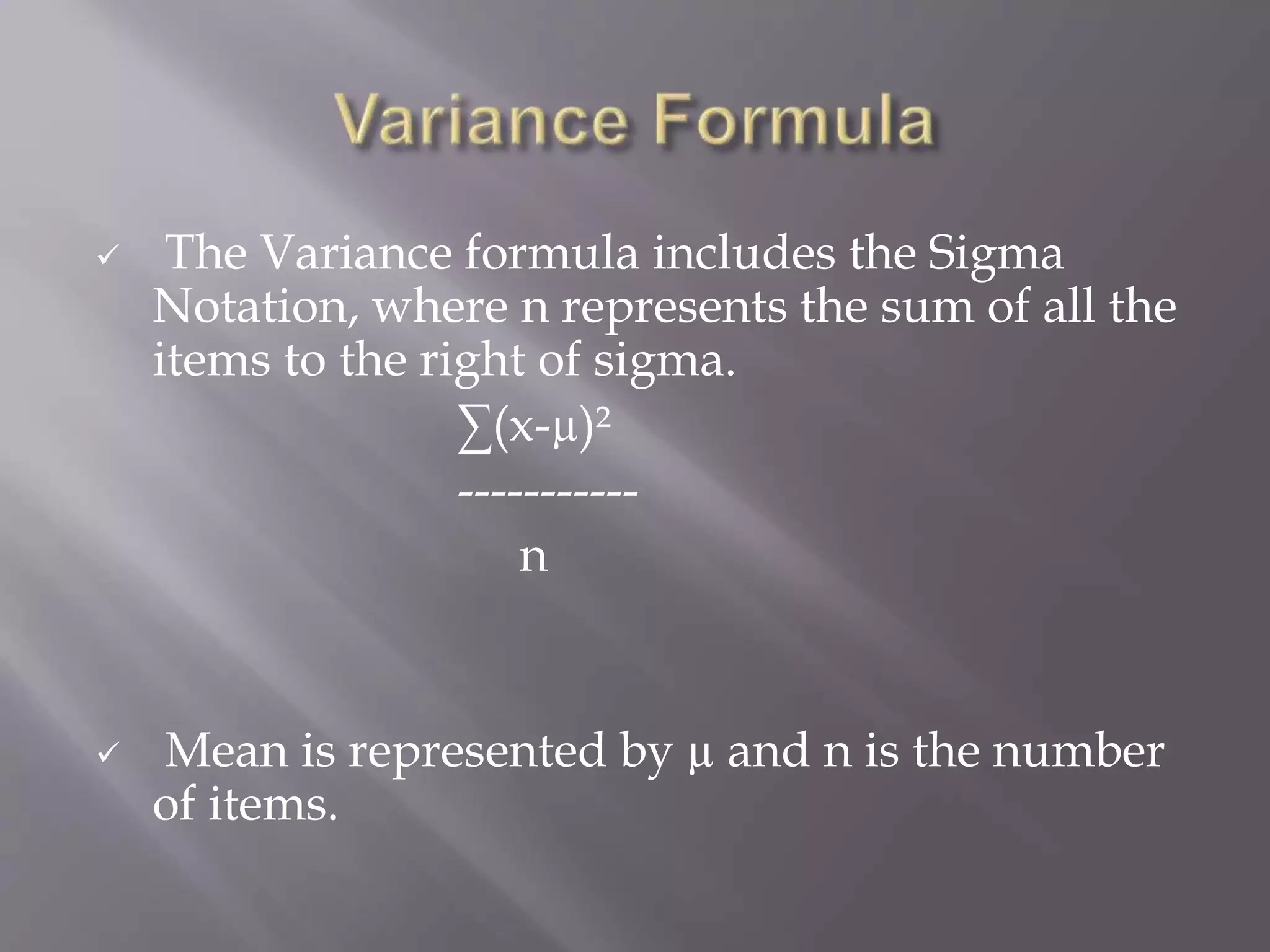 Standard deviation & variance | PPTX