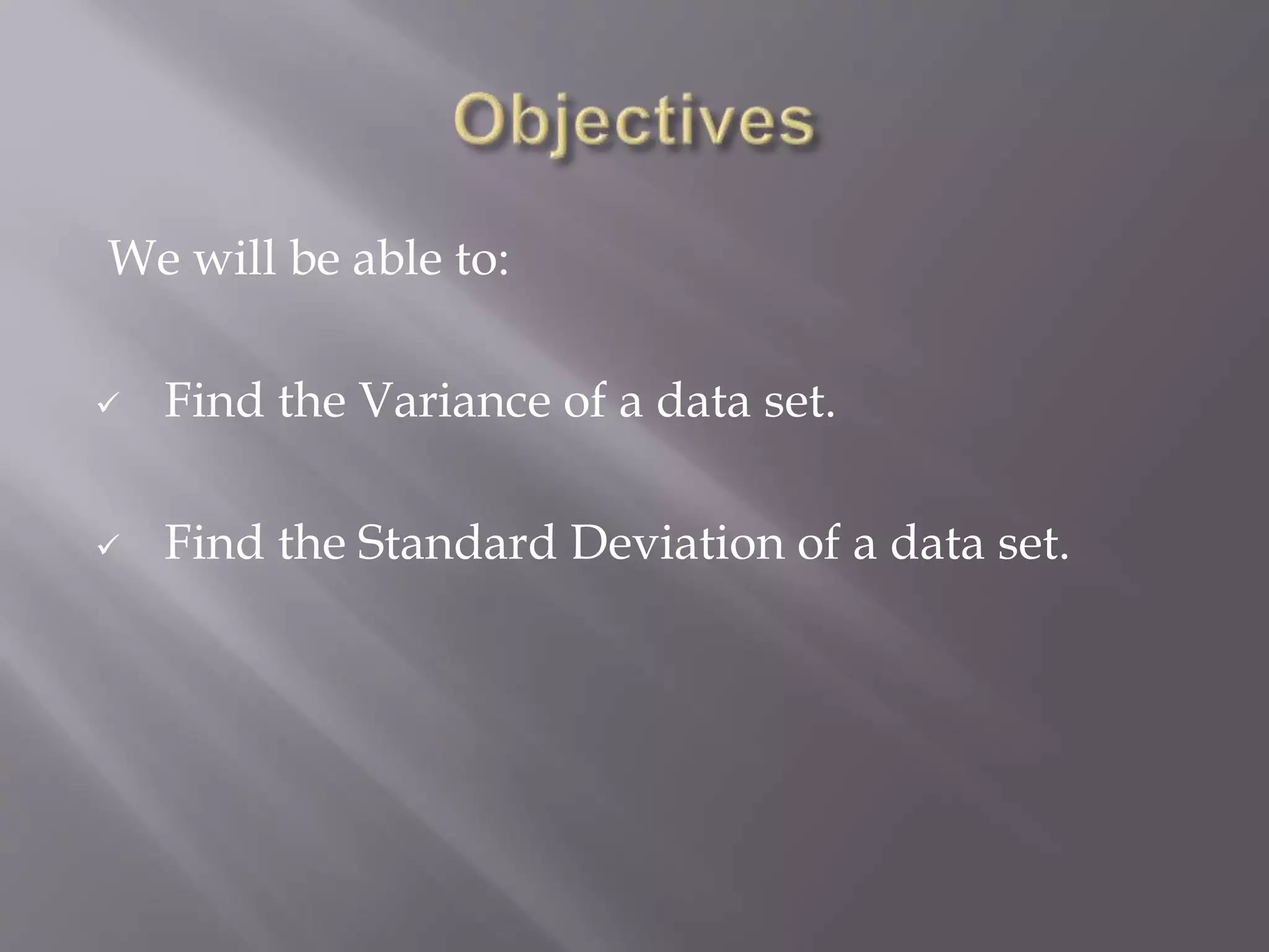 Standard deviation & variance | PPT
