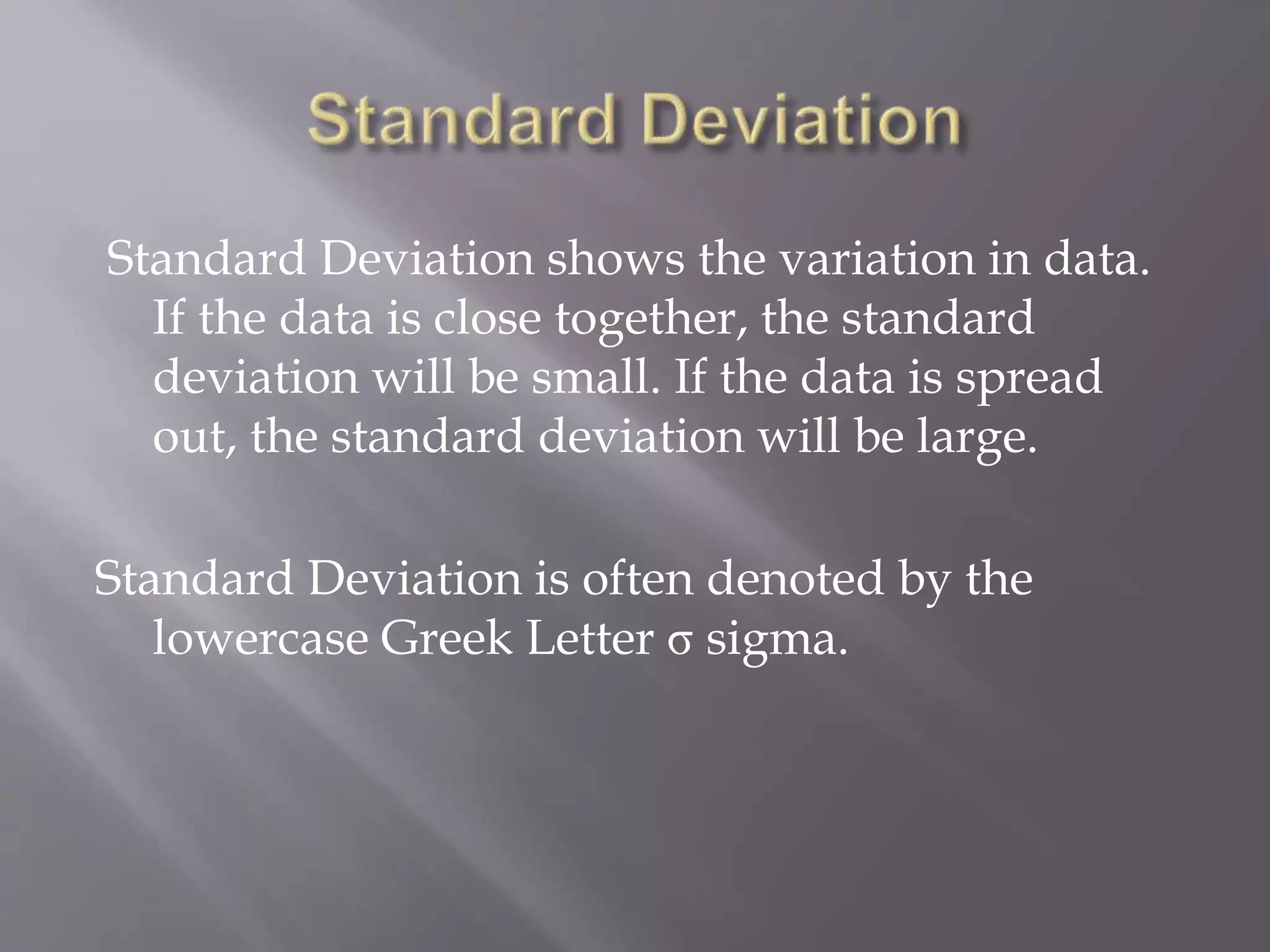 Standard deviation & variance | PPT